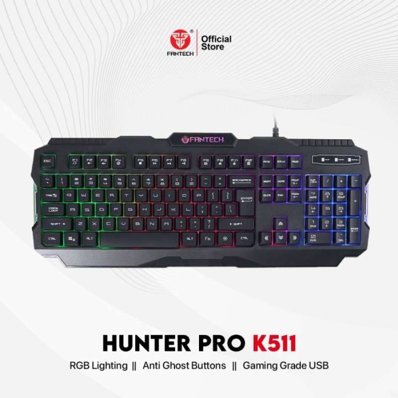 Promo Fantech Keyboard Hunter Pro K511 Rainbow Anti Ghosting Diskon 23% ...