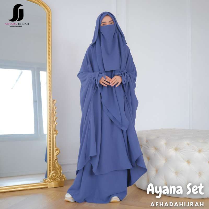 Promo Gamis Set Cadar Ayana Hoodie Crinkle Airflow Baju Dan Hijab ...