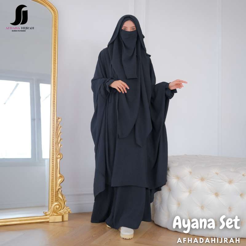 Promo Gamis Set Cadar Ayana Hoodie Crinkle Airflow Baju Dan Hijab ...