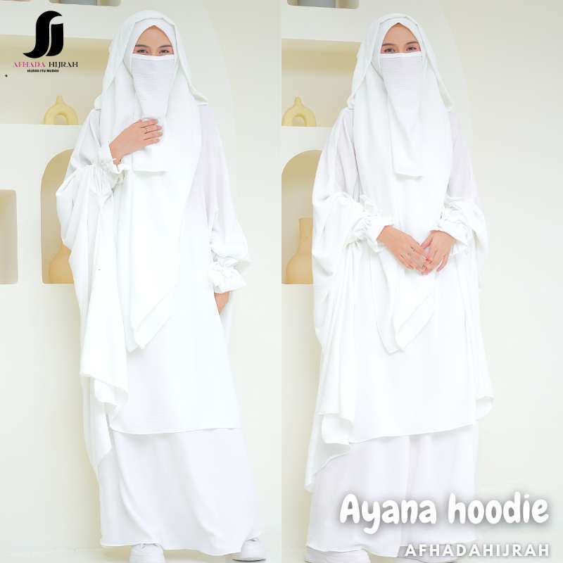 Promo Gamis Set Cadar Ayana Hoodie Crinkle Airflow Baju Dan Hijab ...