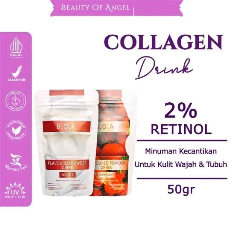 Jual Beauty Of Angel Collagen Drink Paket 2 Varian Strawberry & Yoghurt Di Seller Agen_skincare ...