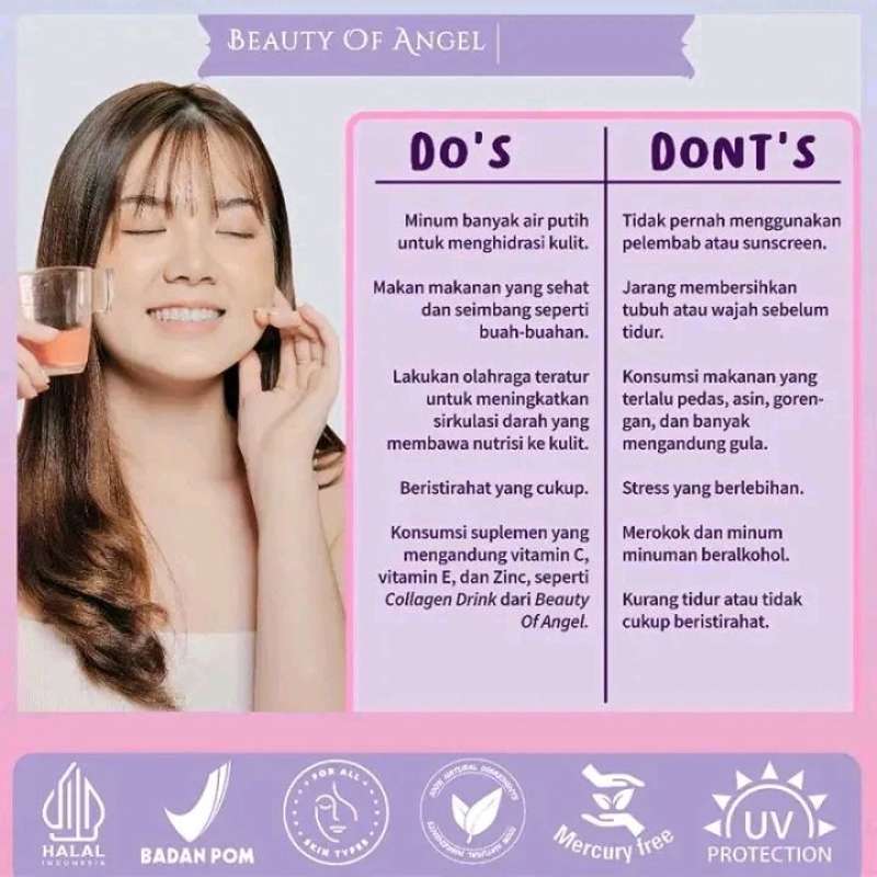 Jual Beauty Of Angel Collagen Drink Paket 2 Varian Strawberry & Yoghurt ...