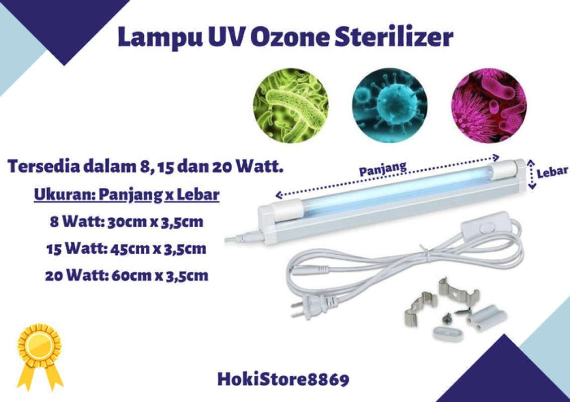 Promo Lampu Uv Sterilizer T5 15 Watt Germicidal Lampu Uv Pembunuh Kuman Diskon 29% Di Seller ...