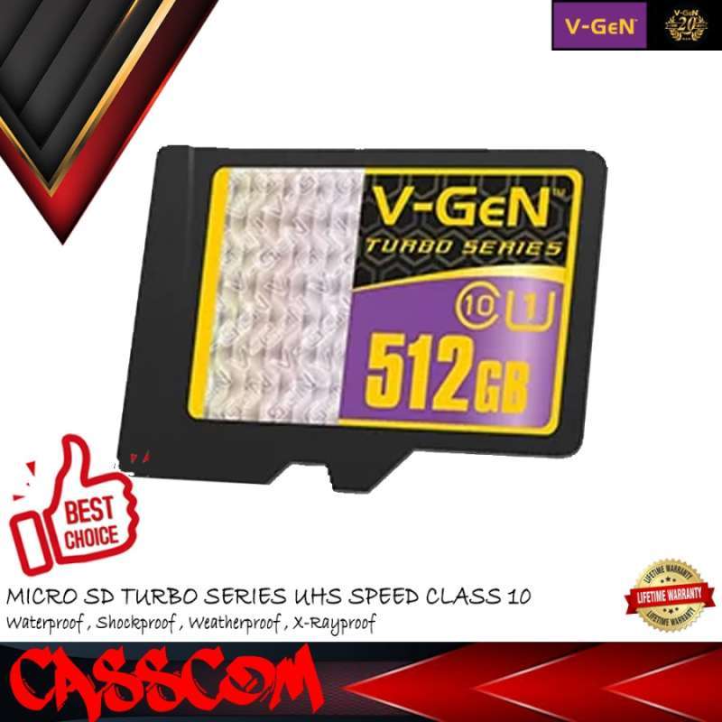 Jual Micro Sd Vgen Turbo 512gb Class 10 Memory Card Microsd V-gen 512 ...