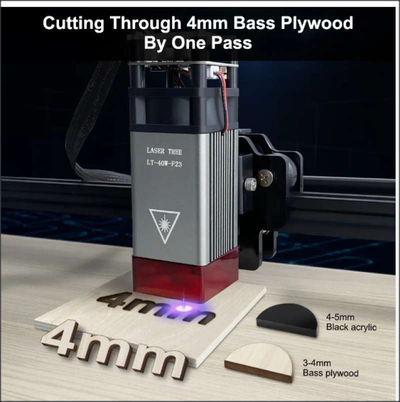 Jual Laser Tree F23 Modul Ukiran Laser 40w, 450nm 23mm Panjang Fokus 5w ...