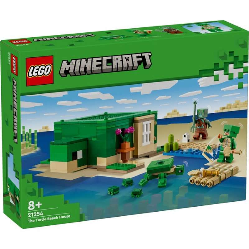 Jual LEGO Minecraft 21254 The Turtle Beach House Building Set Toys (234 ...