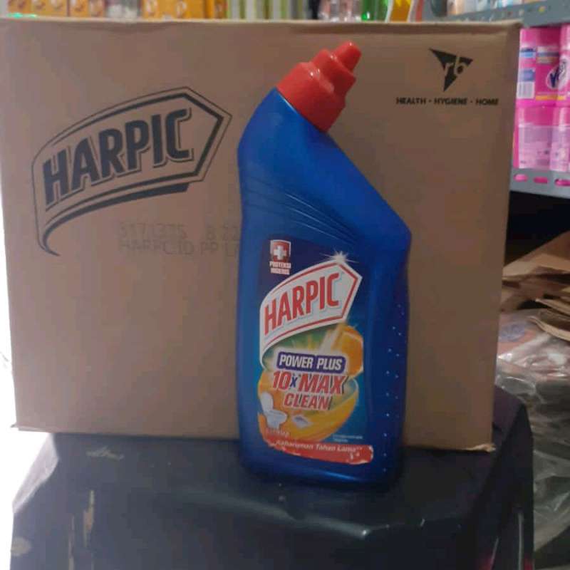 Jual [ 1 karton ] Harpic Power Plus 450ml CITRUS 10x max clean 450 ml pembersih toilet di Seller ...