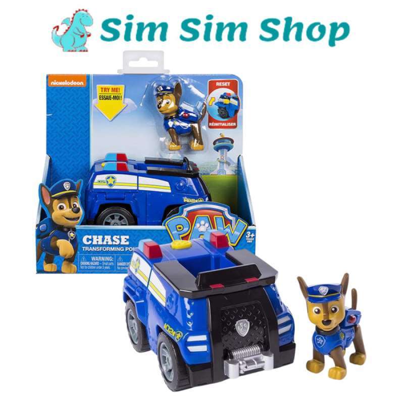 Promo Paw Patrol Chase's Chase Transforming Cruiser Figure Set Original ...