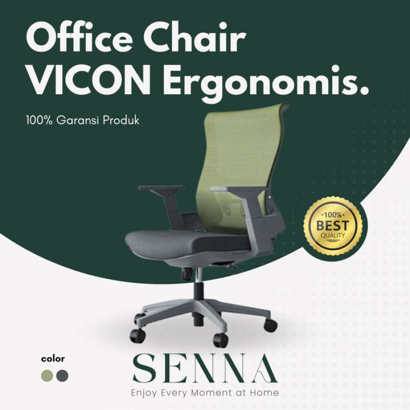 Promo Vicon Kursi Kerja Ergonomic Chair Mesh Office Chair Lumbar ...
