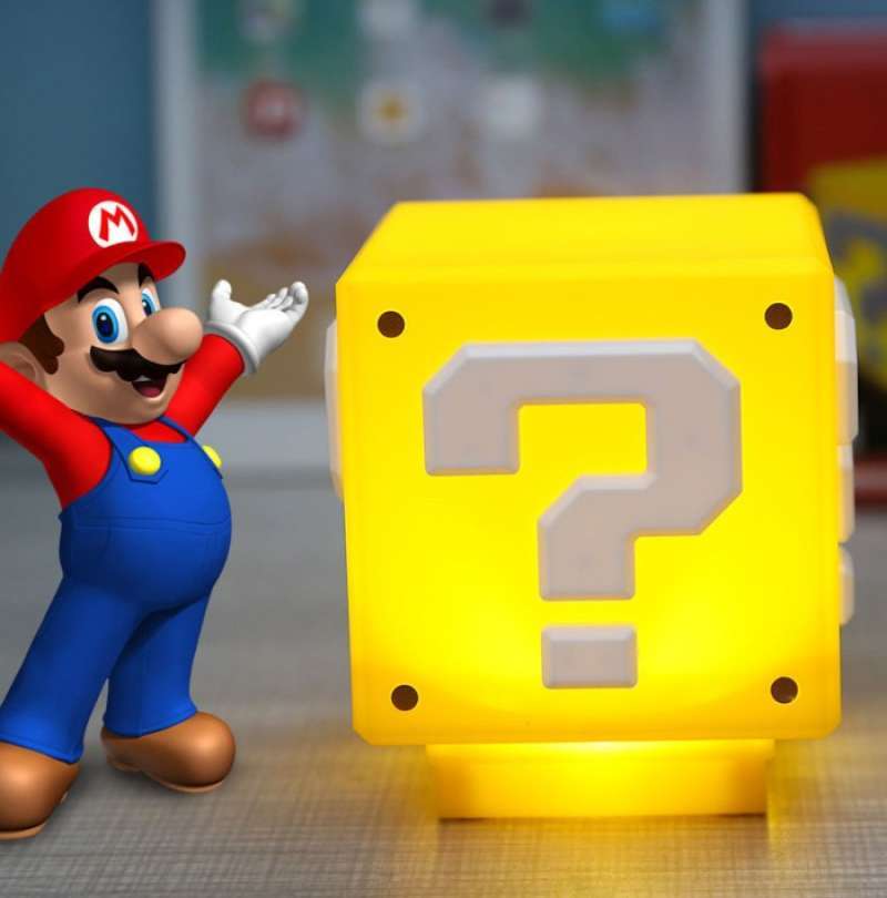 Promo SUPER MARIO BROS LAMPU LAMP LIGHT YELLOW QUESTION BLOCK CUBE ...