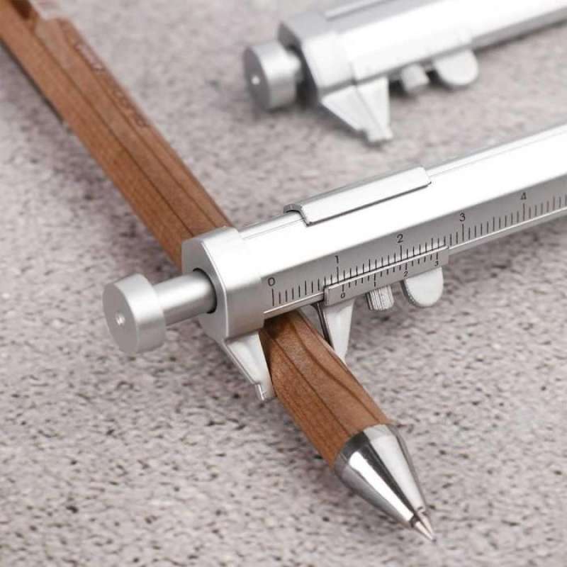 Jual Pena Pulpen Ballpoint Pen Caliber Measuring Tool Scale Ruler B100 ...