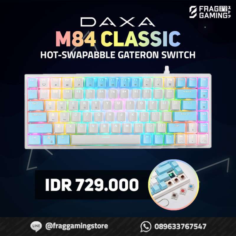 Promo Rexus Daxa M84 Classic / DaxaM84 Hotswap Mechanical Gaming ...