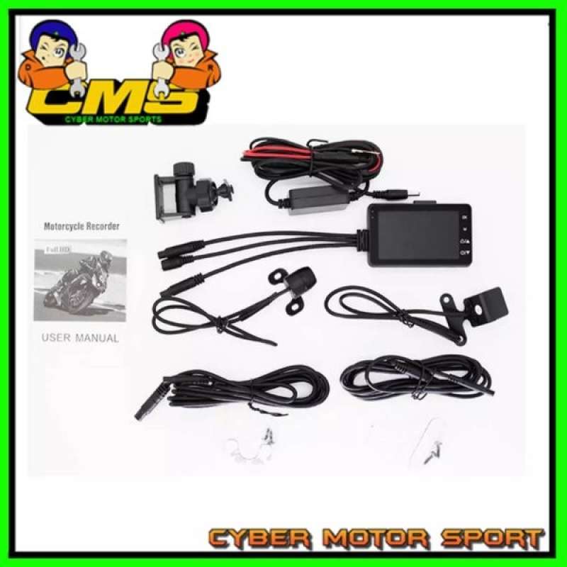 Promo cctv Kamera motor rekam depan belakang waterproof. Dashcam sepeda ...