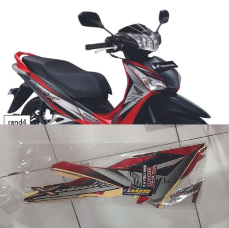 Promo GO STRIPING SUPRA X 125 FI HELM IN 2013 STANDAR MERAH HITAM HONDA ...