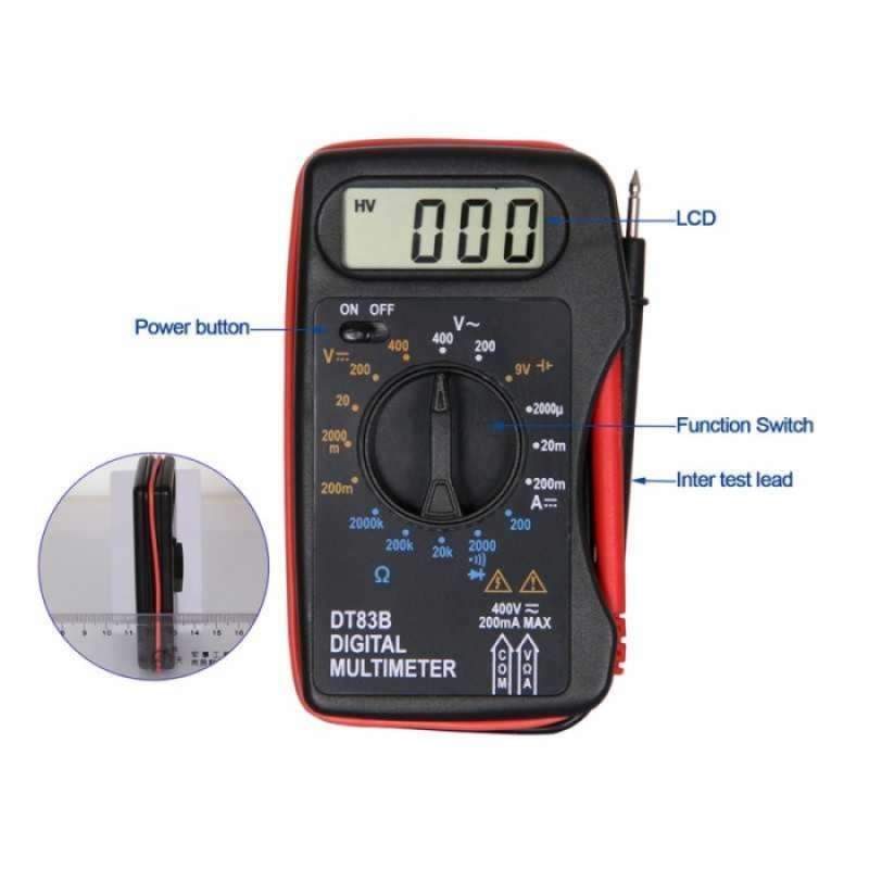 Promo Multimeter Multitester Digital AC/DC Alat Pengetes Voltase ...