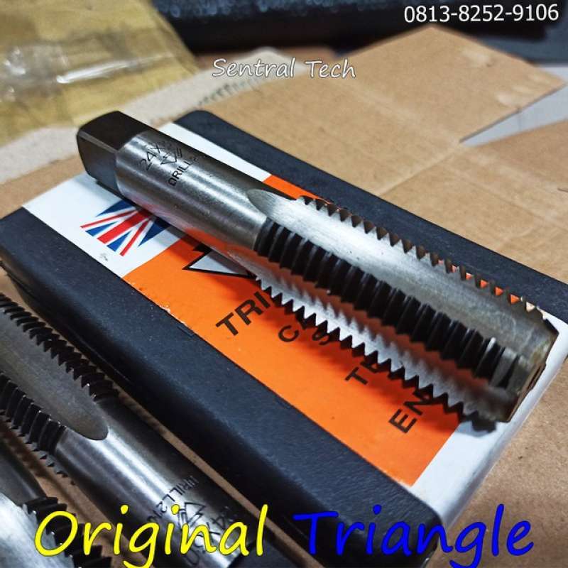 Promo Hand Tap M12 X 1.75 TRIANGLE Carbon Steel Metric Set Diskon 23% ...