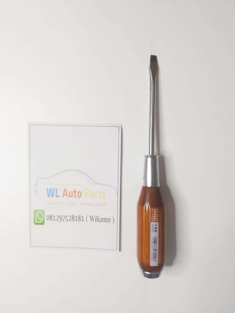 Promo Obeng Vessel Powerful Tang-Thru Screwdriver Tipe 100 -6x100 ...