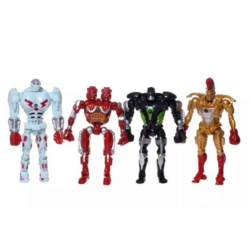Promo Real Steel Figure Set Of 8 Pcs Zeus Atom Midas Adam Raider Mainan ...