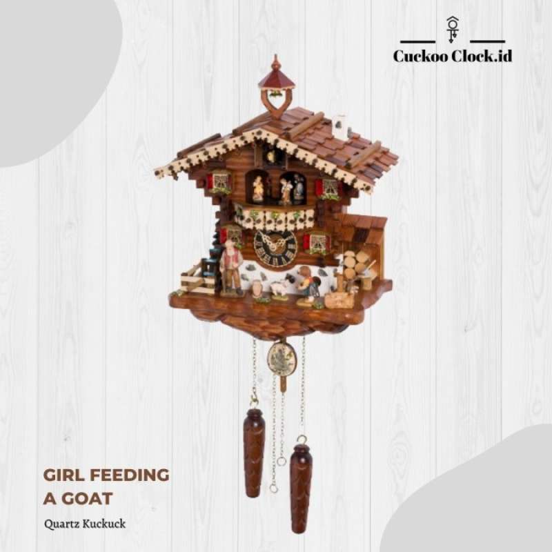 Promo Jam Kukuk baterai, Girl Feeding Goat, Made in Germany! Diskon 23% ...
