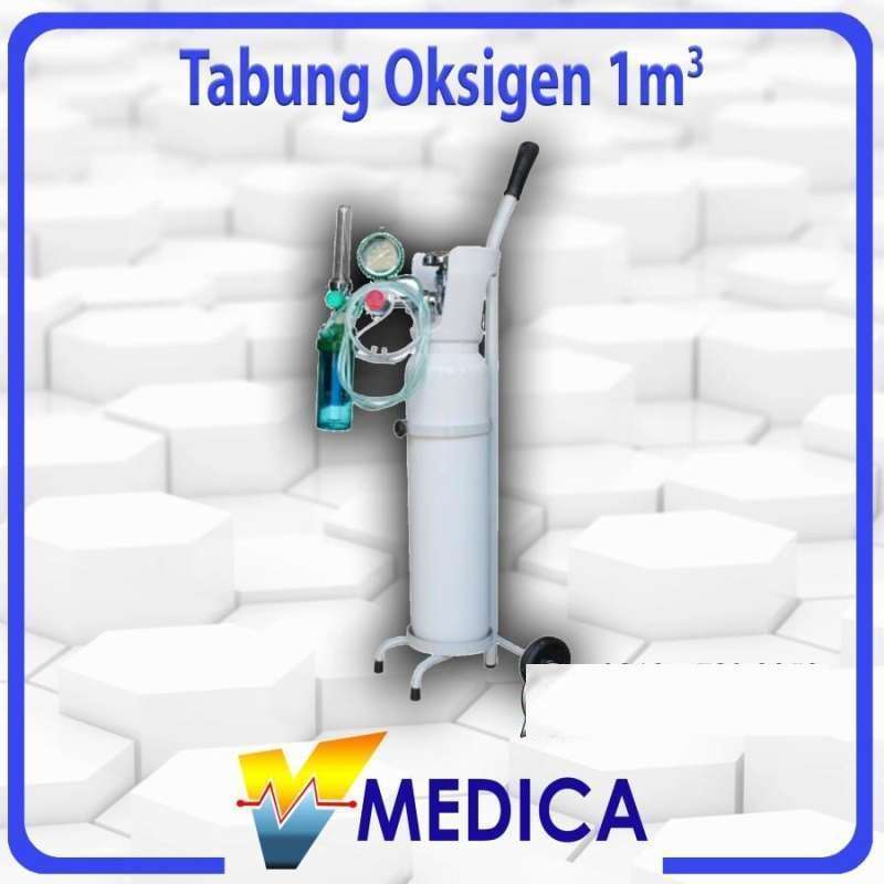 Jual Satu Set Tabung Oksigen 1m3 Siap Pakai Tabung Isi - Regulator ...