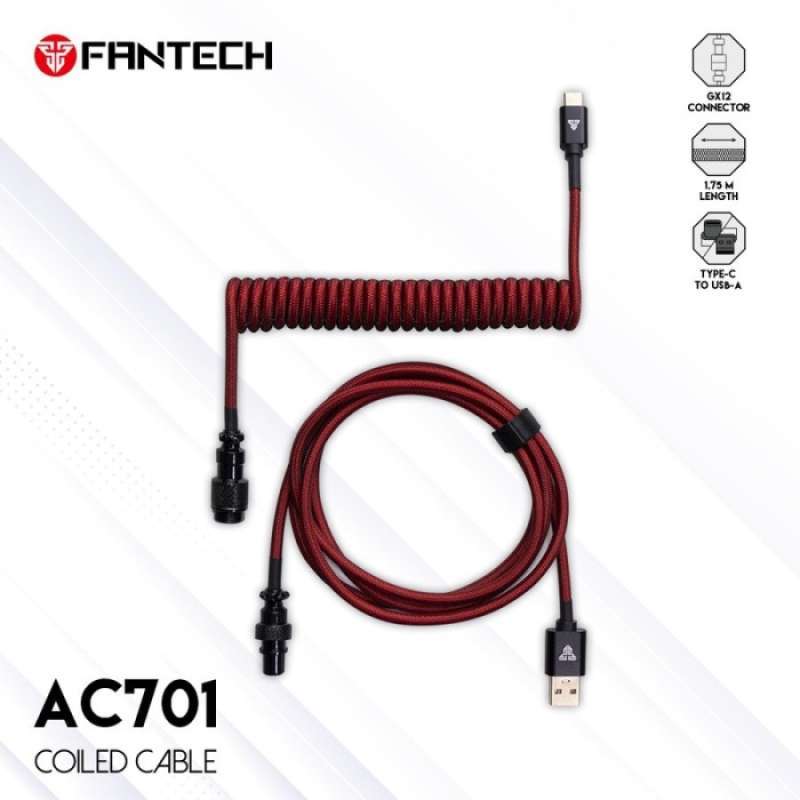 Promo Fantech AC701 / AC-701 Coiled Cable For Mechanical Gaming Keyboard Diskon 23% di Seller ID ...