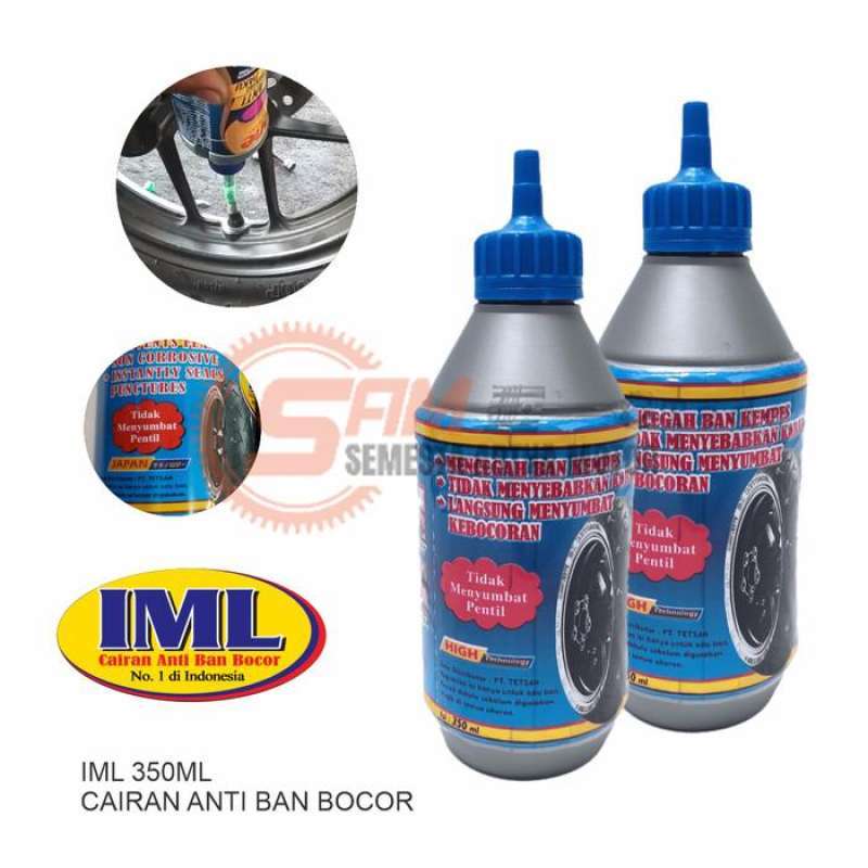 Jual Cairan Anti Bocor IML 350ml Premium Tire Car Sealant Botol Abu di ...
