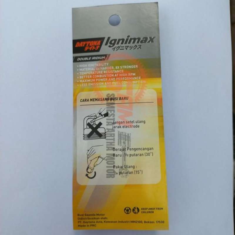 Jual Daytona Double Iridium Spark Plug Busi Mio Soul Jupiter Vega Supra di Seller Semesta Artha ...