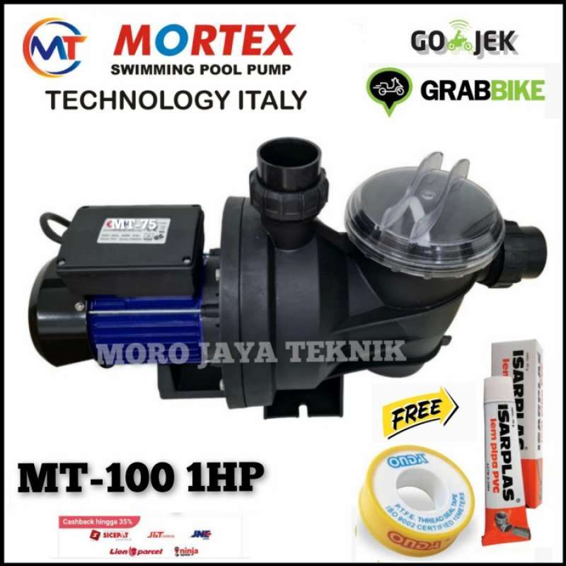 Promo Pompa Kolam Renang 1hp Mortex Mt-100 750watt Water Pump Swimming Pool Diskon 23% Di Seller ...