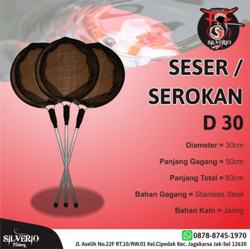 Promo SESER / SEROKAN IKAN BESAR JUMBO KOLAM - BERBAGAI UKURAN - - D30 ...