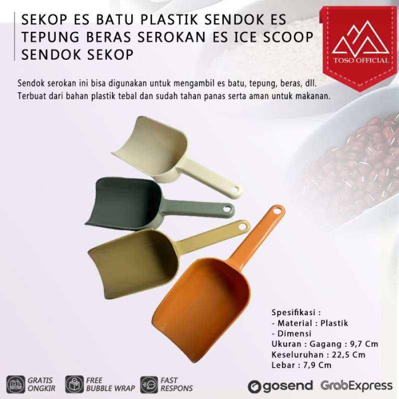 Promo SEKOP ES BATU PLASTIK SENDOK ES TEPUNG BERAS GULA SEROKAN ES ICE ...