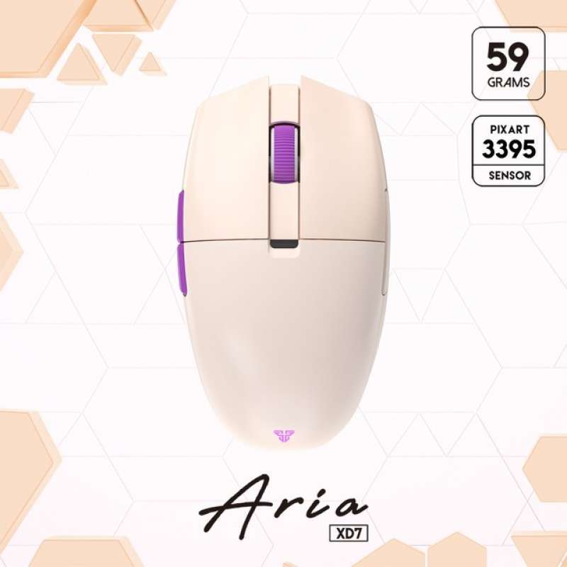 Promo Fantech Aria XD7 Beige Ultra-Lightweigth Wireless Gaming Mouse ...