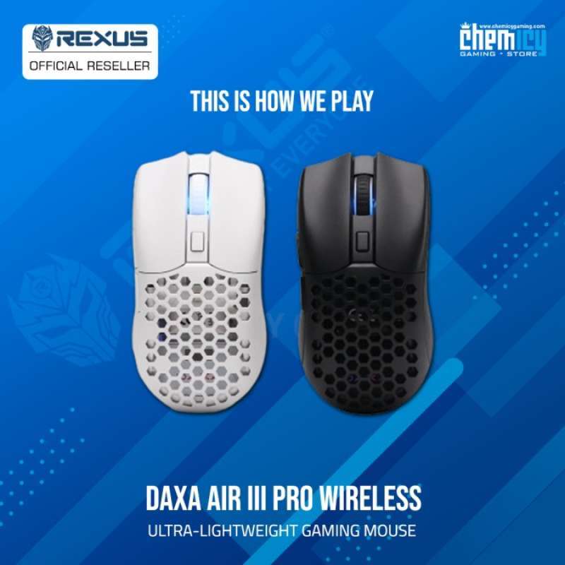 Promo Rexus Daxa Air III Pro Wireless RGB Ultra-Lightweight Gaming ...