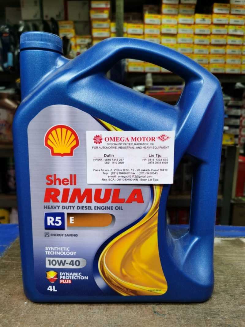 Promo Shell Rimula R5 E 10W-40 Diesel Engine Oil 4 Liter 100% New ...