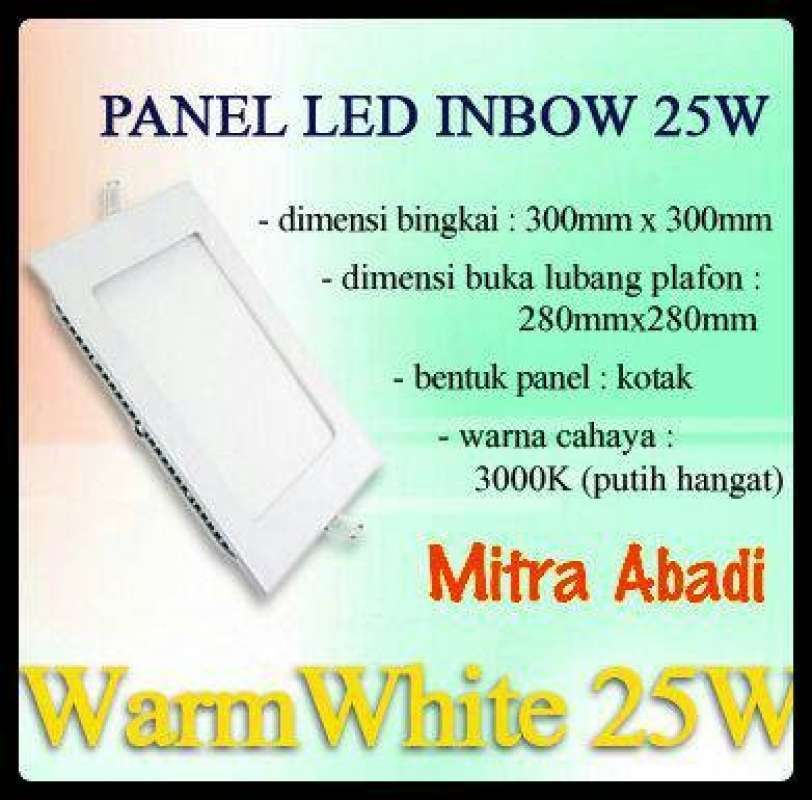 Promo Panel LED 25 Watt Warm White INBOW Kotak Besi Diskon 23% di ...