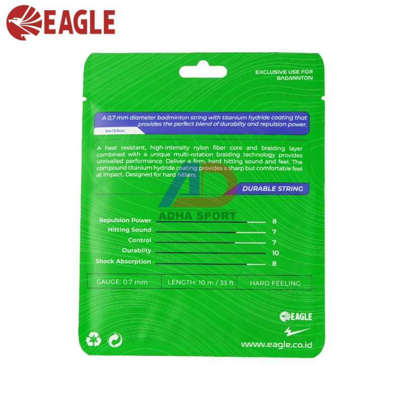 Jual Senar Badminton Eagle ARC 65 / ARC65 TI 70MM String Raket Bulutangkis Original Adha Sport ...