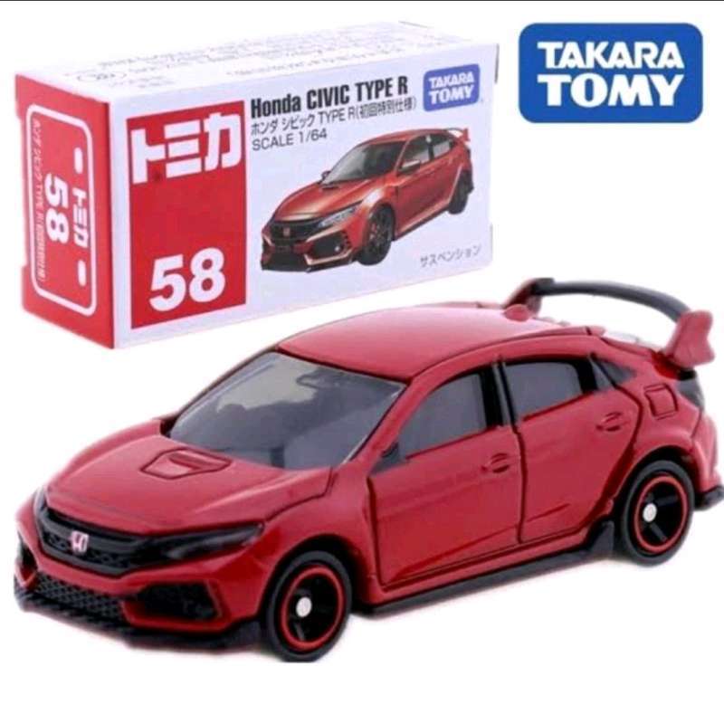 Jual TOMICA HONDA CIVIC TYPE R RED MERAH #58 TAKARA TOMY DIECAST MOBIL ...