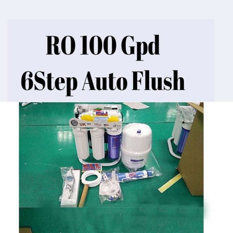 Promo mesin ro 100 gpd 6 step revese osmosis auto flushing UK Diskon 23 ...