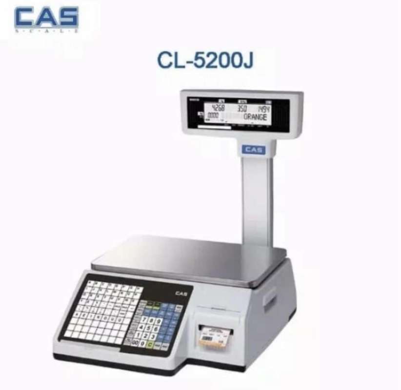 Jual Timbangan Print Label Cas CL-5200JP 30 Kg/ Timbangan Supermarket ...