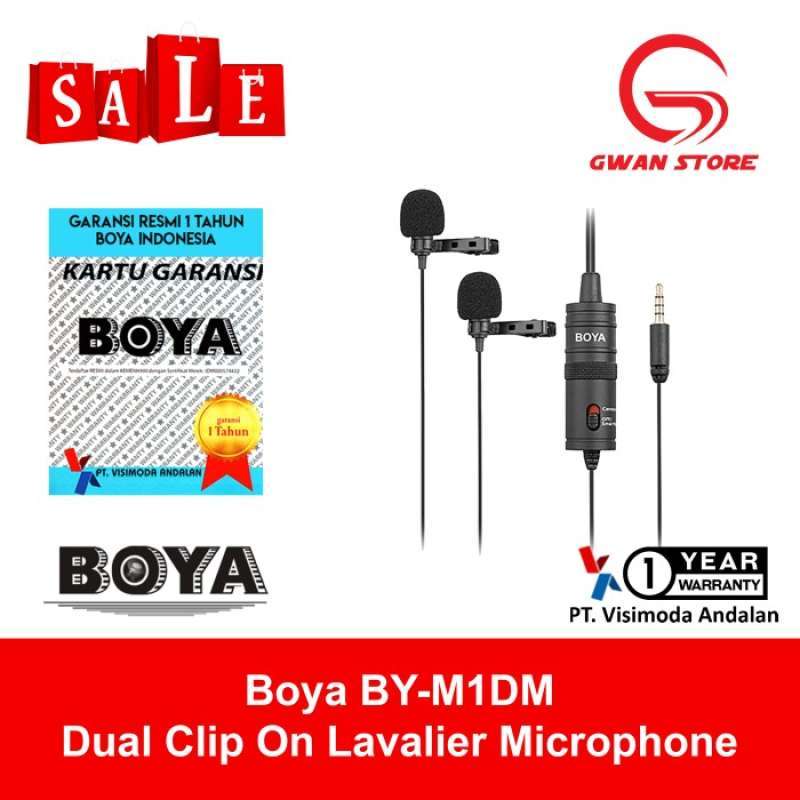 Promo Boya By-m1dm Dual Omni-directional Lavalier Mic Bym1dm For Interview Diskon 23% Di Seller ...