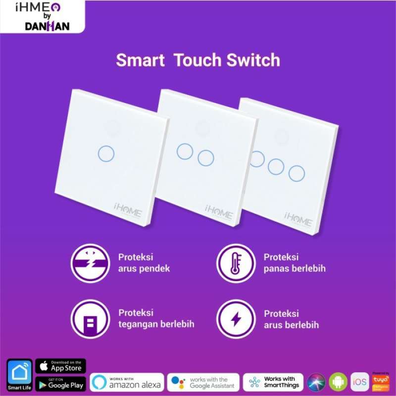 Promo Smart Switch 1 Gang Ihme by Danhan Saklar Touch Screen Wireless ...