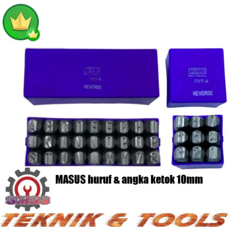 Jual SM. huruf dan angka ketok set MASUS 10mm A-Z & 0-9 stamp punch ...
