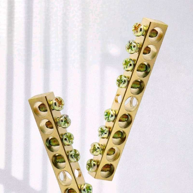 Jual Terminal Kabel Blok Netral Block 5 Pole M4 6x9 mm Kuningan Busbar ...