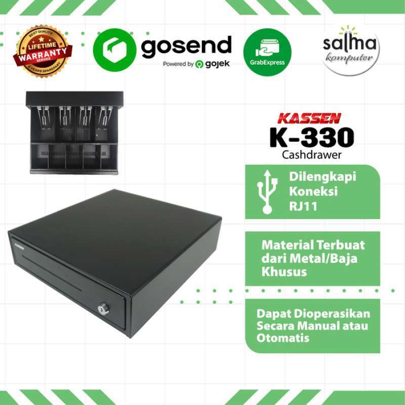 Promo KASSEN K-330 Cash Drawer Laci Uang Kasir With RJ11 Diskon 23% di ...