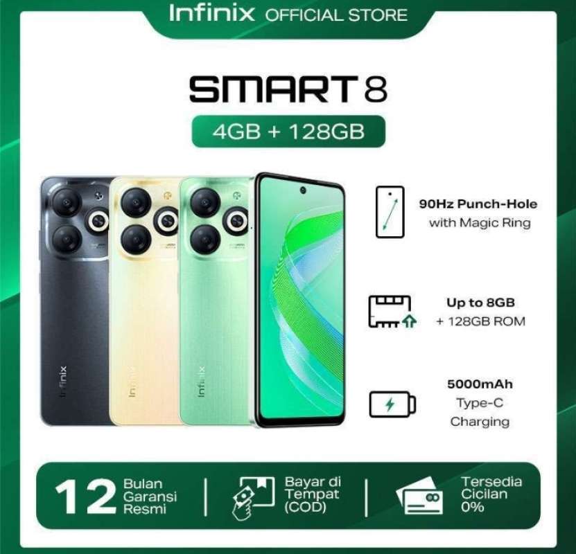 Promo Infinix Smart 8 3gb + 64gb - Gold Diskon 45% di Seller Ezra ...