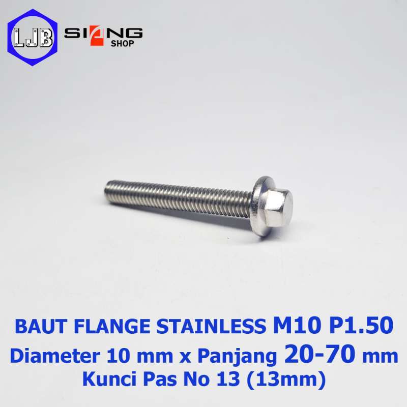 Jual Baut Flange Stainless M10 Drat Kasar di Seller siang shop - Jagalan, Kota Surakarta (Solo ...