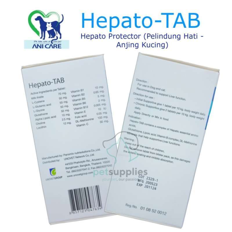 Promo Vitamin Liver Anjing Kucing HEPATO TAB Mirip Samylin Harga 1 ...