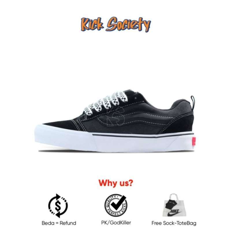 Promo Sepatu Sneakers Knu Skool VLT LX Black Charcoal Diskon 23% di ...