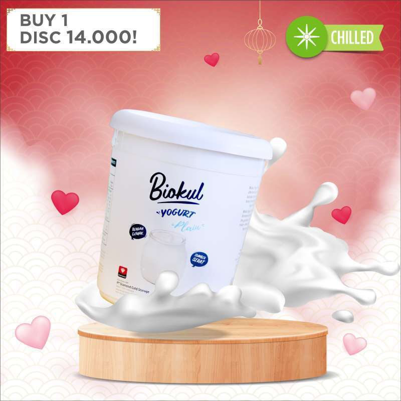 Promo BIOKUL STIRRED YOGURT PLAIN 1000 ML Diskon 19% di Seller ...