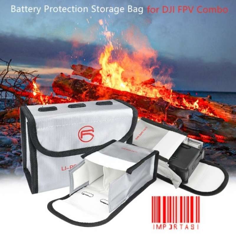 Promo Tas Fireproof Lipo Battery Storage Bag for DJI FPV Combo Drone ...