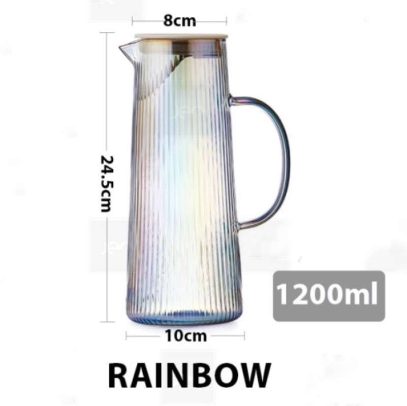 Promo Nordic Glass Water Jug Kaca Pitcher Carafe Ripple Korea Style ...